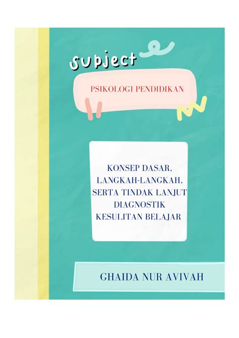 Konsep Dasar Langkah Langkah Serta Tindak Lanjut Diagnostik Kesulitan