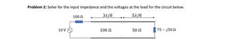 Solved Problem Solve For The Input Impedance And The Chegg