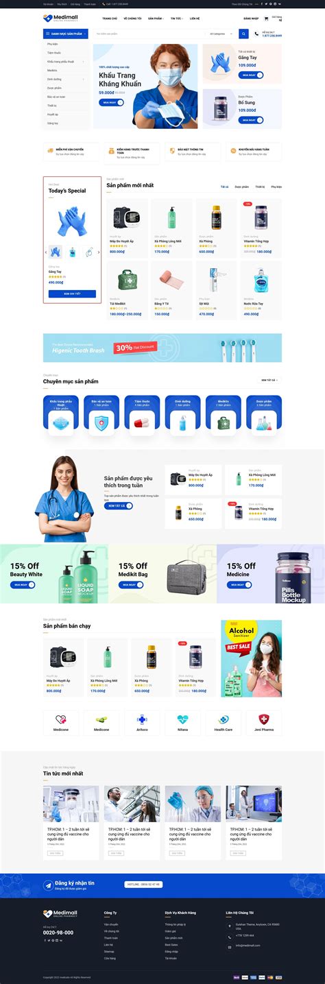 source code mẫu website bán dược phẩm nhà thuốc 03 chuẩn đẹp 2025 themevip source code mẫu