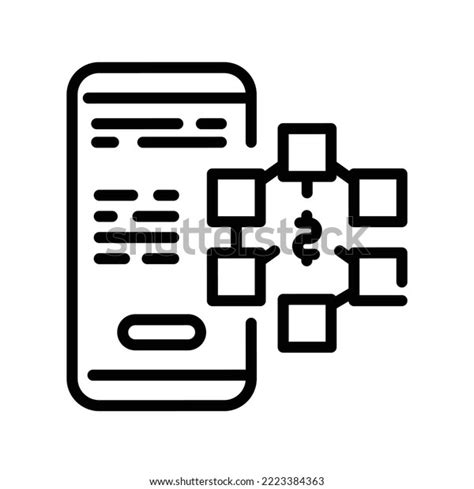 Dapp Line Icon Virtual Money Stock Vector Royalty Free 2223384363 Shutterstock
