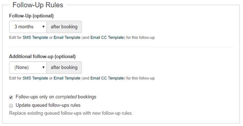 follow up notification options help