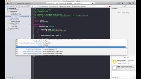 Learning Ios Development Part 80 Live Rendering Ios 8 Youtube