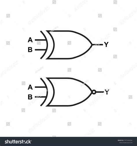 Logic Gate Ex Ex Nor Gate Stock Vector Royalty Free 1971494594 Shutterstock