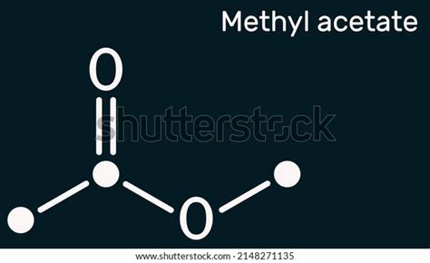 Methyl Acetate Methyl Ethanoate Molecule Acetate Stock Illustration
