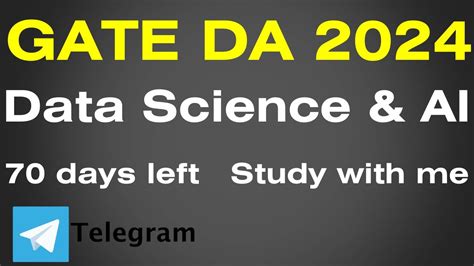 GATE Data Science & AI 2024 | Study with me | 70 days left | Anonymous Data Scientist - YouTube