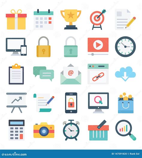 Basic Rgb Web Design And Development Isolated Vector Icons Set That Can Be Easily Modified Or