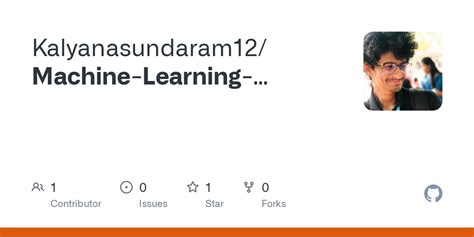 GitHub Kalyanasundaram Machine Learning Techniques