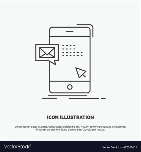 Bulk Dialog Instant Mail Message Icon Line Gray Vector Image