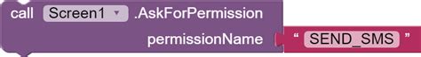 Error 908 Sendsms Permission Denied Message Mit App Inventor Help Mit App Inventor Community