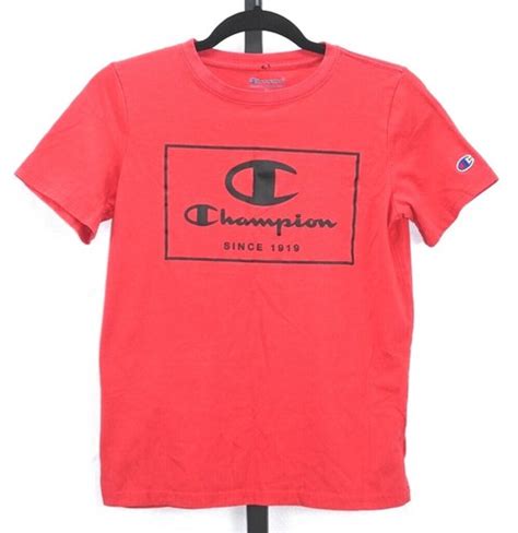 Champion Red Short Sleeve Youth T Shirt Size Xl Rn82382 Cotton