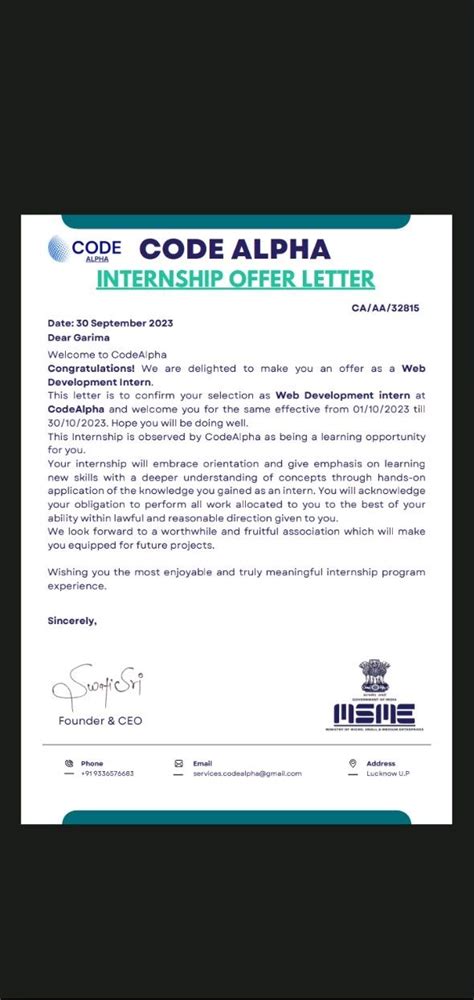 Garima Deshwal On Linkedin Codealpha Webdevelopment Internship