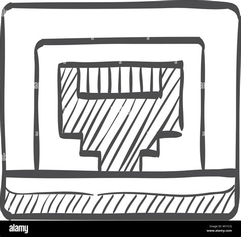 Local Area Connector Icon In Doodle Sketch Lines Computer Network Internet Connection Broadband