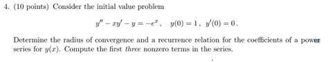 solved 4 10 points consider the initial value problem