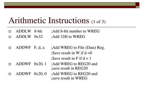 Ppt Pic18f Programming Model And Its Instruction Set Powerpoint