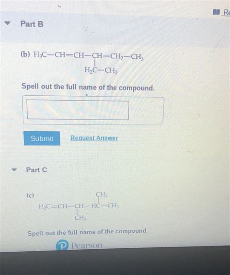 Solved R Part B B H C CH CH CH CH CH HC CH Spell Out The Full Name Of Course Hero