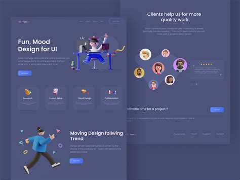 Tompo Dark Web UI Design On Behance Tompo Dark Web UI Design On Behance