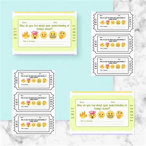 Class Exit Tickets Editable Digital Download Etsy