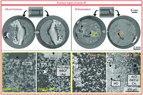 Typical Mixed Fracture Surfaces And Delamination Surfaces Of Series H Download Scientific