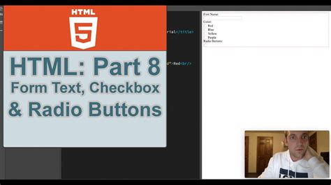 Html Part 8 Form Text Checkboxes And Radio Buttons Youtube
