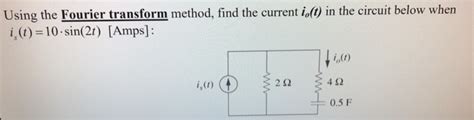 Solved Using The Fourier Transform Method Find The Current