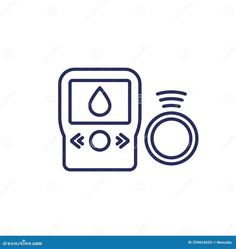 Continuous Glucose Sugar Monitor Sensor Device Icon Cartoon Vector