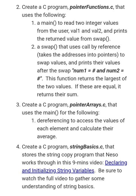 Solved Create A C Program PointerFunctions C That Uses Chegg