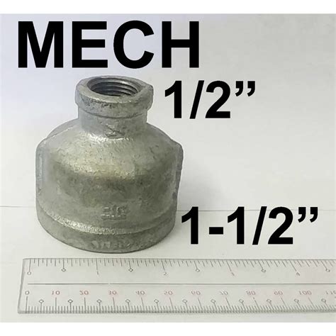 Mech Gi Bell Reducer 1 12 X 12 Sch40 Threaded Screw Type Coupling