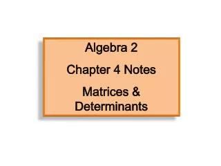 PPT Matrices And Determinants PowerPoint Presentation Free Download ID 2216153