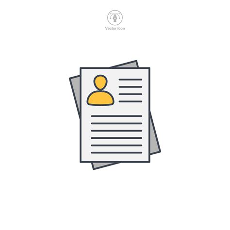 Resume Icon Symbol Template For Graphic And Web Design Collection Logo