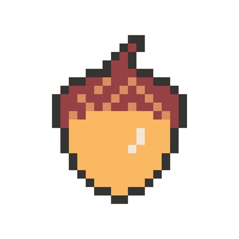 Acorn Pixel Art For Your Needs 49044997 Vector Art At Vecteezy