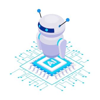 Premium Vector | Isometric landing page artificial intelligence flat ...