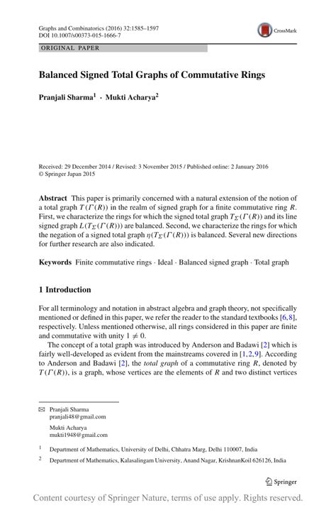Balanced Signed Total Graphs Of Commutative Rings Request PDF