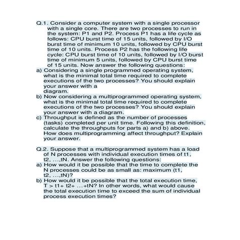Process Has Life Cycle Follows Cpu Burst Time Units