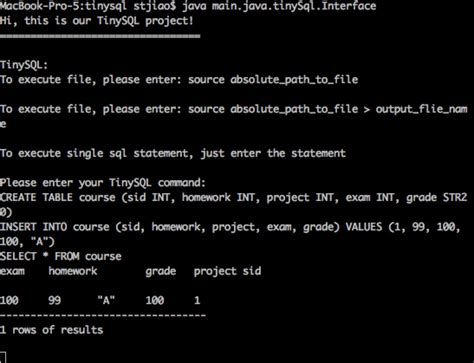 Github Stjiao Tinysql This Project Report Will Give Brief Explanation Of The Software