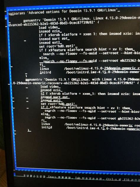 grub 编辑界面花屏 · issue 960 · linuxdeepin internal discussion · github