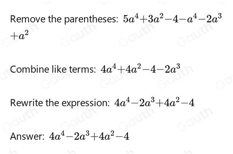 Solved 1 Point Find The Difference 5a43a2 4 A42a3 A2 Math