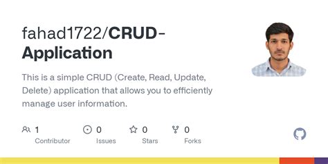 GitHub Fahad CRUD Application