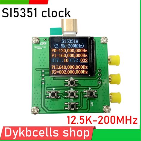 2 5k 200mhz Si5351a Square Clock Signal Generator Module Stm32 Tft Lcd