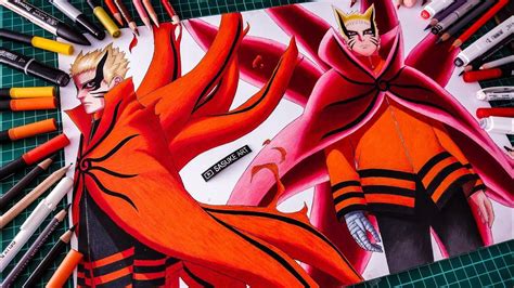 Drawing Naruto Baryon Mode Manga Anime Version Boruto Naruto Next Generations Anime Art