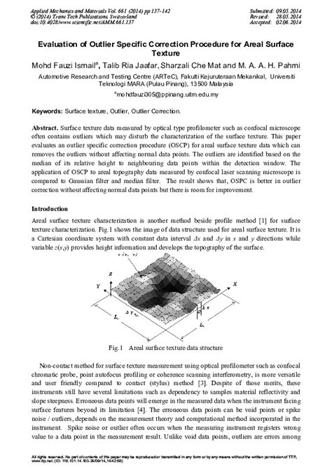 Pdf Evaluation Of Outlier Specific Correction Procedure For Areal