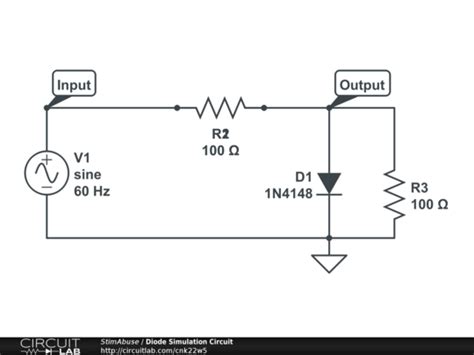 Diode Simulation Circuit Circuitlab
