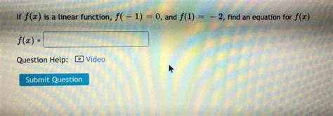 solved if f x is a linear function f 1 0 and f 1