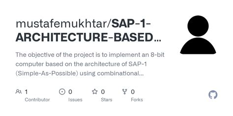 Github Mustafemukhtar Sap 1 Architecture Based 8 Bit Computer Design And Implementation Using