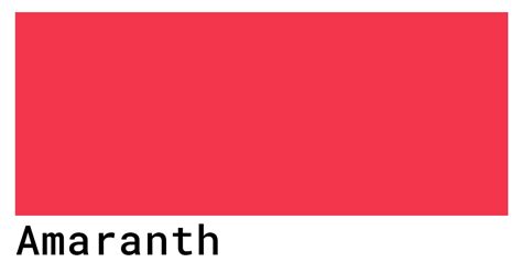 Amaranth Color Codes