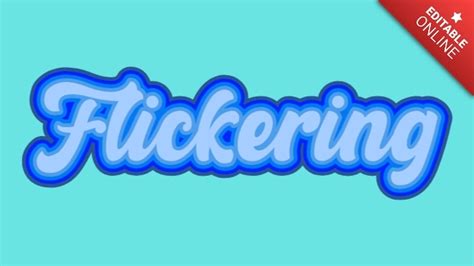 Flickering Multiple Blue Strokes Text Effect Generator
