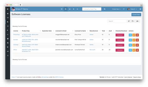 Snipe Itfree Libre Warehouse And Asset Management System