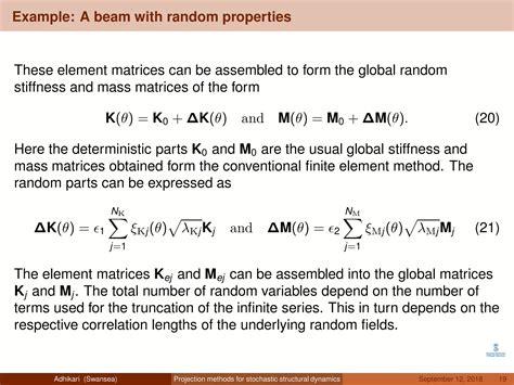 Projection Methods For Stochastic Structural Dynamics Ppt