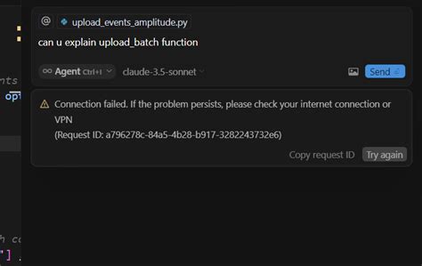 Connection Failed If The Problem Persists Please Check Your Internet