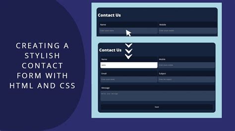 creating a stylish contact form with html and css youtube