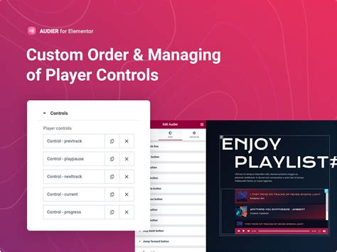 audio player with controls builder for elementor